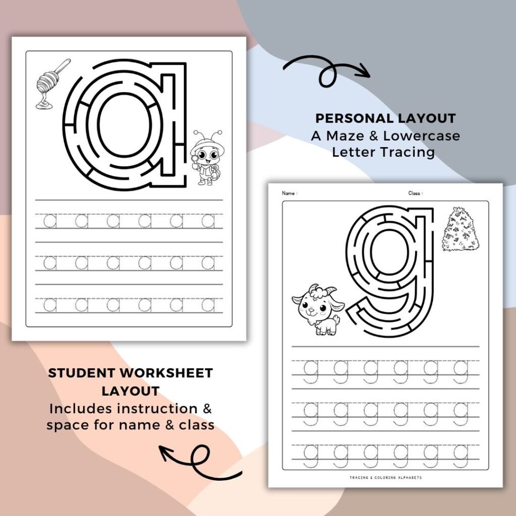 418 Alphabet Tracing Coloring Worksheets & Flash Cards